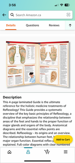 Hand Reflexology Chart (Pacific Institute)permachart